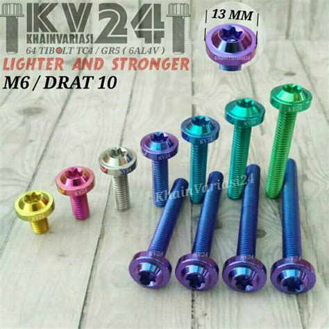 Jual Baut Titanium Gr Big Head Mm M Drat M X Shopee