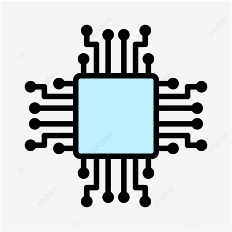 Illustration Of A Computer Chipset Vector Chipset Computer Gadgets