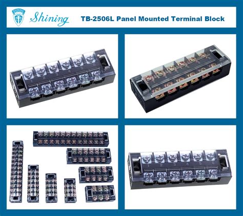Electrical Fixed Type 25a 6 Pole Barrier Terminal Block Tb 2506l