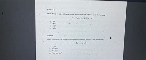 Solved Question 2which Strings Does The Following Regular