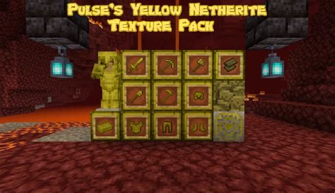 Pulses Yellow Netherite Texture Pack Minecraft Texture Pack