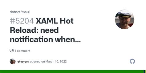 Xaml Hot Reload Need Notification When Element Is Rendered Differently