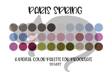 Paris Spring Procreate Swatches Graphic By NWPixelChick Creative Fabrica