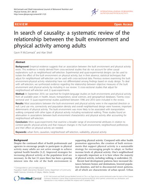 Pdf In Search Of Causality A Systematic Review Of The Relationship