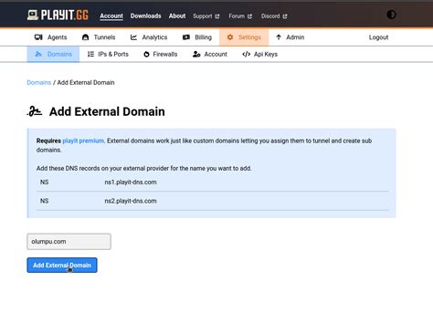 Add An External Domain With Namecheap Playitgg Support Pages