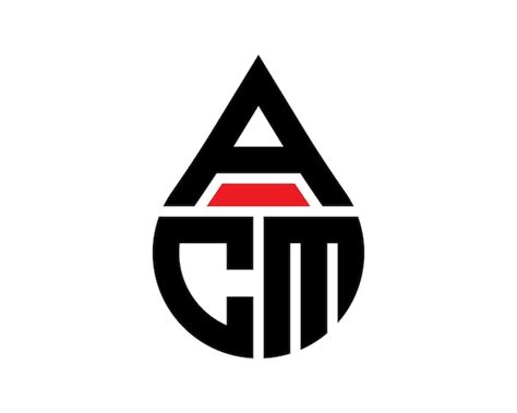 Premium Vector Acm Letter Water Drop Shape Logo Design Acm Drop Logo Simple Design