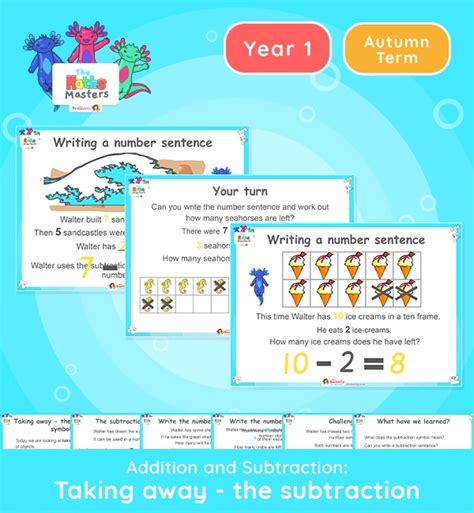Year 1 Taking Away Using The Subtraction Symbol Lesson Presentation