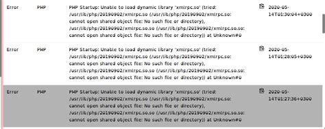 Ошибка Php Startup Unable To Load Dynamic Library ‘xmlrpcso