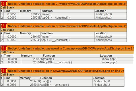 Getting Error On Php Oop Database Class Construct Stack Overflow