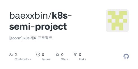 Github Baexxbink8s Semi Project Goorm K8s 세미프로젝트