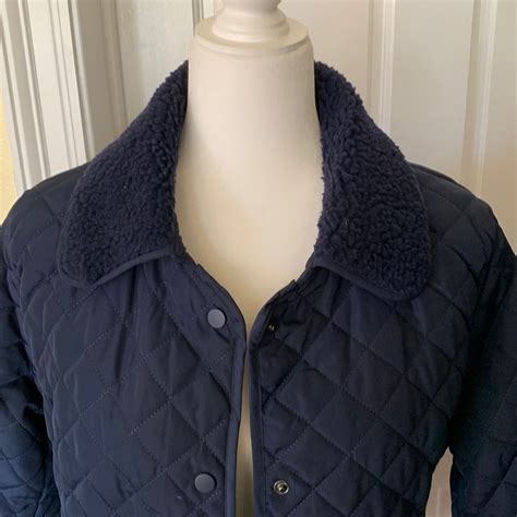 Euc Quilted Jacket With Sherpa Lined Collar Gem