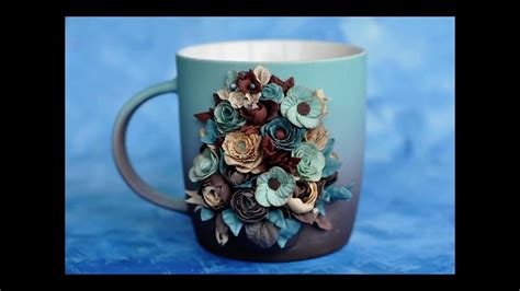 УДИВИТЕЛЬНО КРАСИВЫЕ КРУЖКИ РУЧНОЙ РАБОТЫ🧡💛💚💙💜🌷🌺🌸 - YouTube