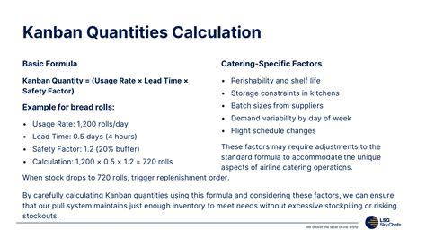 Kanban Quantities Calculation