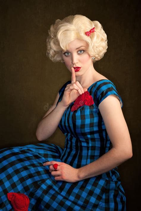 Pretty Retro Girl With Vintage Camera Stock Image Image Of Retro