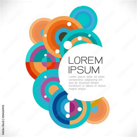 Colorful Circle Pattern Template And White Circle Space For Corporate Business Leaflet Cover