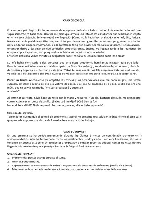 Caso Copasst Y Cocola Pdf