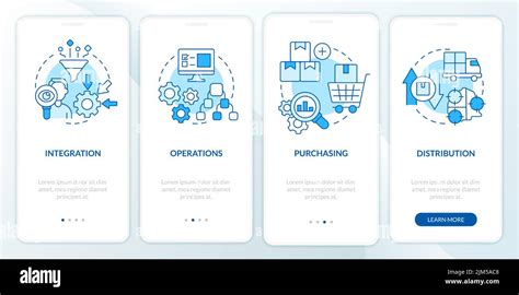 Elements Of Supply Chain Management Blue Onboarding Mobile App Screen Stock Vector Image And Art