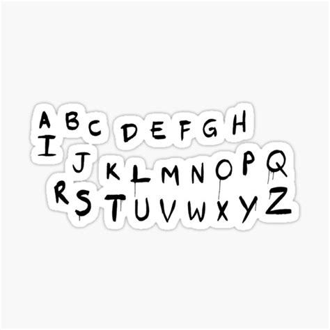 Stranger Things Abc Lights Letters Sticker For Sale By Fandemonium