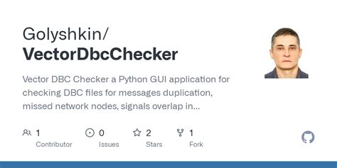 github golyshkin vectordbcchecker vector dbc checker a python gui application for checking