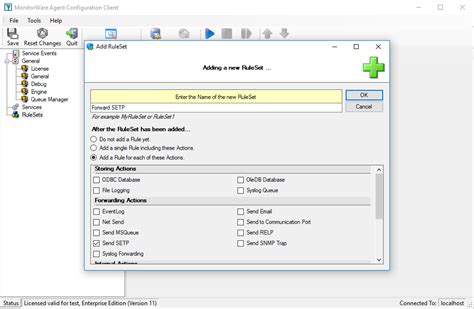 How To Setup An SETP Action Adiscon