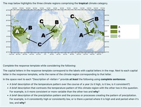 Solved The Map Below Highlights The Three Climate Regions