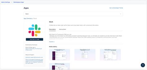 how to integrate the web application with slack freshsales