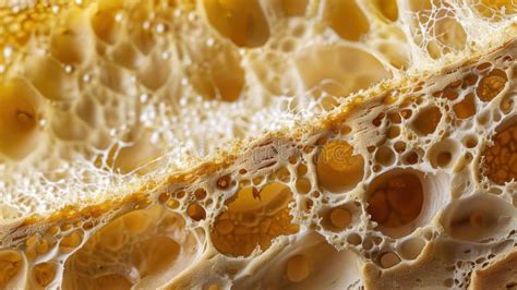 A Highly Detailed Macro Photograph Capturing A Porous Honeycomb Like
