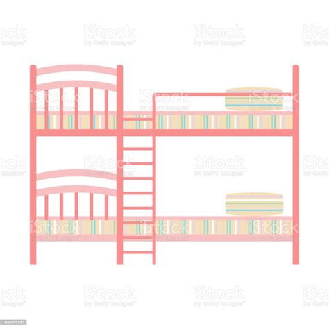 베개와 실내 공간이 편안한 홈 릴렉스 아파트 장식 벡터 일러스트가있는 독점적 인 수면 가구 디자인 침실 이층 침대 가구에 대한 스톡 벡터 아트 및 기타 이미지 Istock