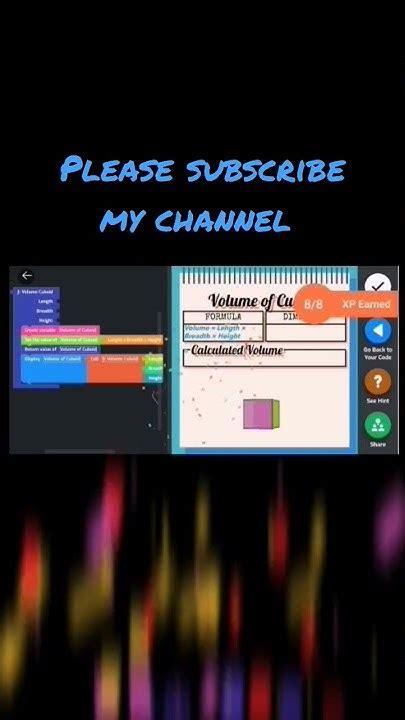 How To Make Volume Of Cube And Cuboid App And Attempt Quiz With Coding Master In Coding