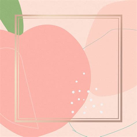 Gold Square Frame Psd Peach On Pink Illustration Free Image By Karn Graphic