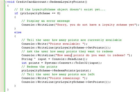 The C Net Program Example On How To Implement The Loyaltyscheme Class Which Cover Steps On