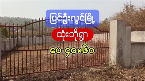 🌲ပြင်ဦးလွင်မြို့၊ ထုံးဘိုရွာ၊ ပေ ၄၀×၆၀ သိန်း~၅၅၀ ညှိနှိုင်း Youtube