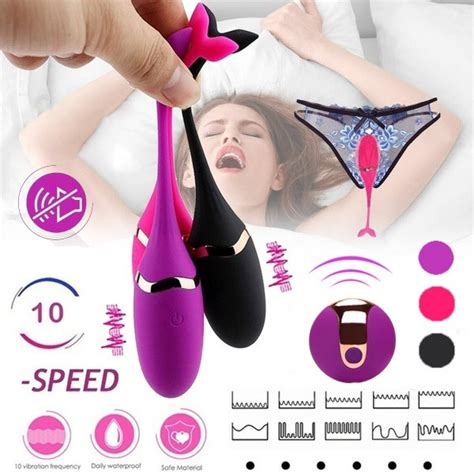 Remote Control Vibrators 10 Modes Vibration Usb Rechargeable Silicone