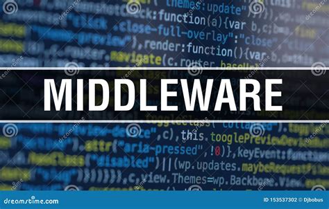 Middleware With Abstract Technology Binary Code Backgrounddigital