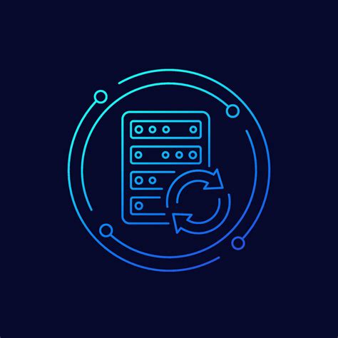 Server Backup Icon Linear Design Vector Art At Vecteezy