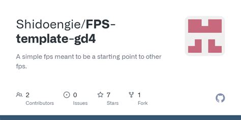 Github Shidoengiefps Template Gd4 A Simple Fps Meant To Be A Starting Point To Other Fps