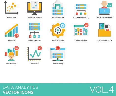 Data Analytics Icons Vol 4 63427788 Vector Art At Vecteezy
