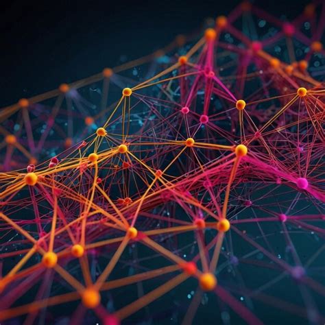 Wireframe Background With Plexus Effect Generated Ai Premium AI Generated Image