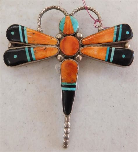 Zuni Dragonfly Pin Dragonfly Pin Silver Turquoise Jewelry Native