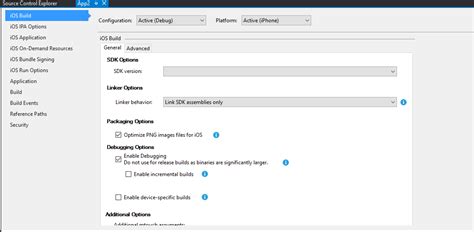Xamarin Ios Project Properties Stack Overflow