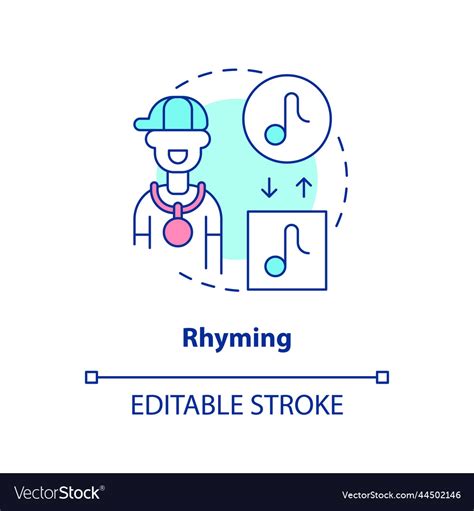 Rhyming Memorization Techniques Concept Icon Vector Image