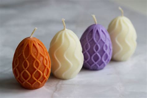 Пасхальные свечи ручной работы из соевого воска