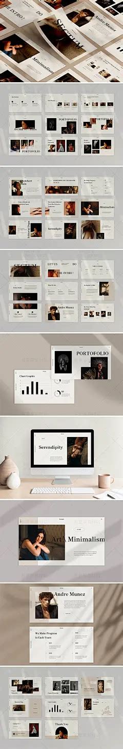 国外极简现代品牌新品发布创意展示排版业务简报演示ppt模板素材 淘宝网 花瓣网