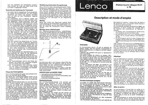 Lenco L 78 Manual