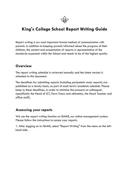 Report Writing Guide