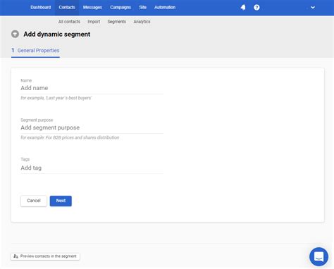 Creating Dynamic Segment