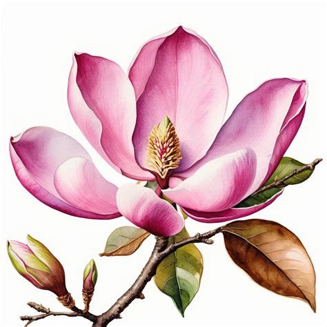 Premium Photo Pink Magnolia Flower Clipart For Creative Designs And