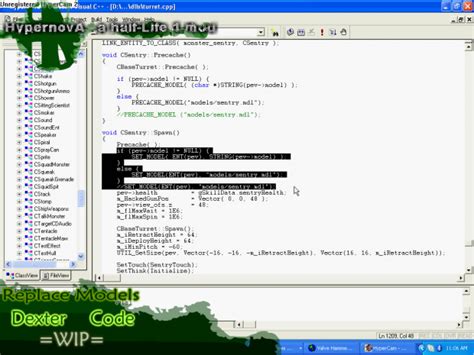 Model Replacement In Visual C 6 Image Hypernova Mod For Half Life