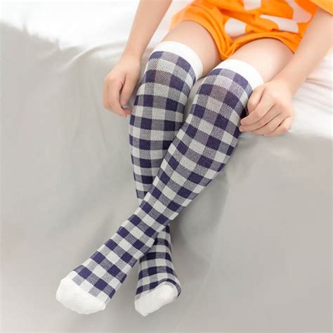 Autumn Winter Red Striped Over The Knee Socks Girl Vicedeal