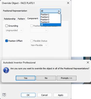 Position Offset Is Deactivated By Default In Inventor Assembly